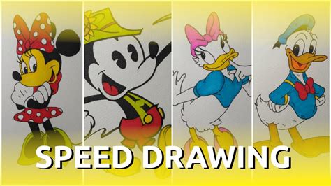 Mickey Minnie Donald Daisy Disney Cartoon Character Speed