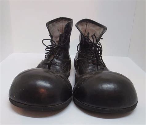 Vintage 1970s Black Leather Clown Shoes Clown Shoes King Shoes