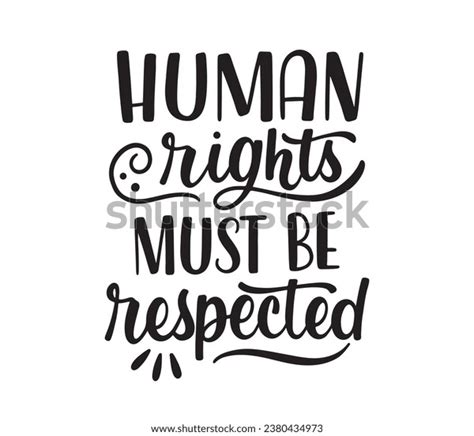 Quotes Human Rights Day Calligraphy Human Stock Vector Royalty Free