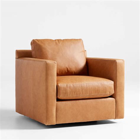 Brown Swivel Chairs For The Home Crate And Barrel