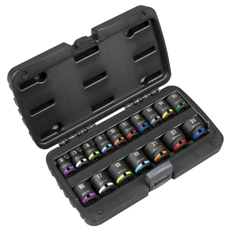 Impact Socket Set 38sq Drive 17pc Mdtools