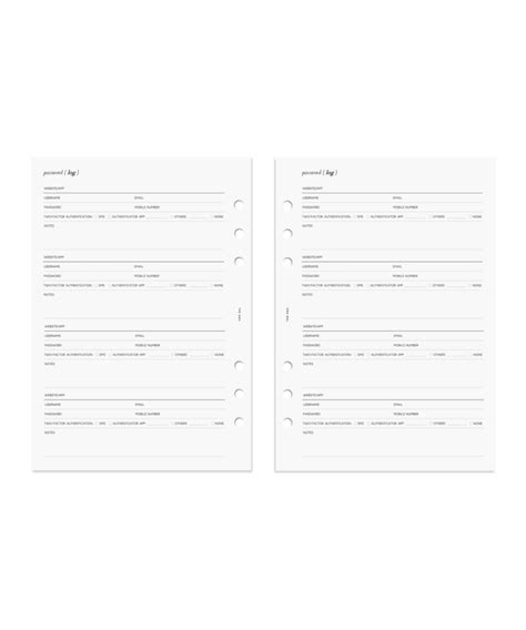 Password Log Tracker Pdf Nitty N Gritty