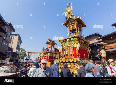 Richly Decorated Float During Takayamas Autumn Festival Called