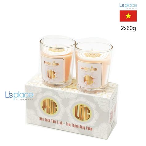 Phúc Linh Cặp Nến Phúc Lộc Màu Trắng Ls Place Foodmart
