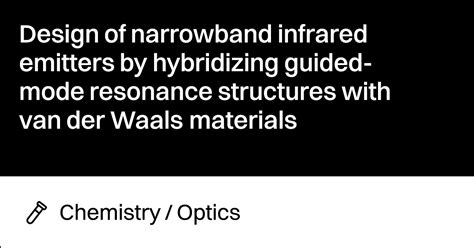Design Of Narrowband Infrared Emitters By Hybridizing Guided Mode Resonance Structures With Van
