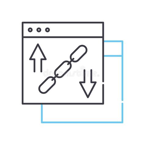 Backlink Line Icon Outline Symbol Vector Illustration Concept Sign
