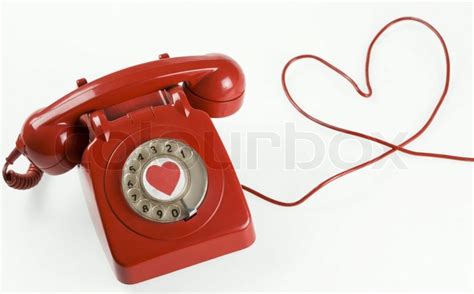 Heart With Telephone Stock Image Colourbox