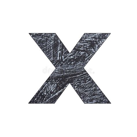 X Lowercase Letter Font Alphabet Hand Drawn With Chalk Stock