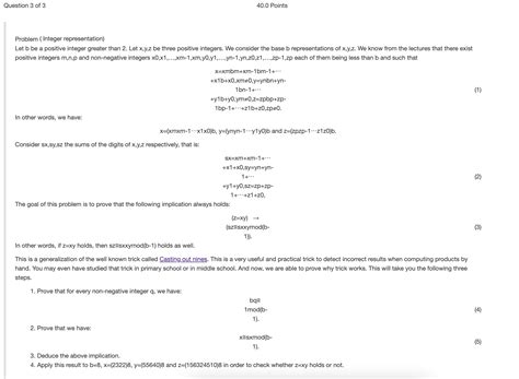 Question 3 Of 3 400 Points Problem Integer