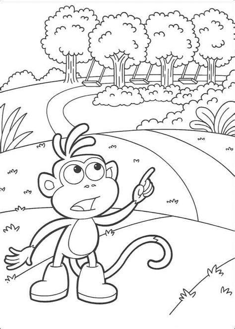 Dora En Kaart Kleurplaat Kinderen Kleurplaat