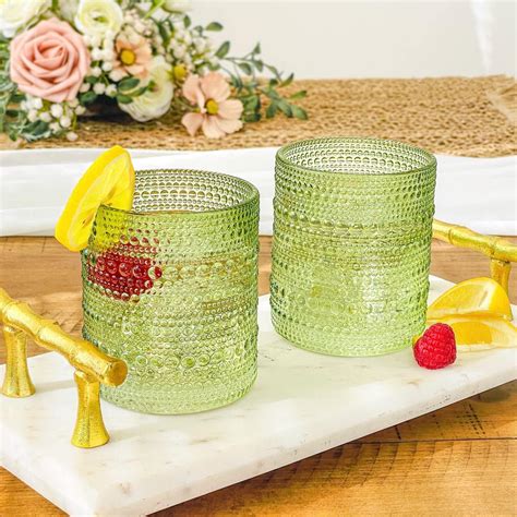 Kate Aspen Multi Color Hobnail Beaded Drinking Glasses Set Of 24 10 Oz Vintage