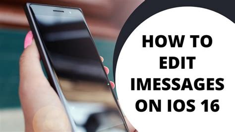 How To Edit IMessages On IOS