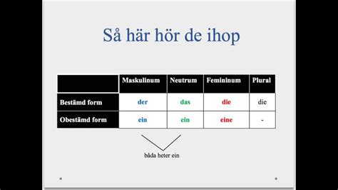 Bestämd och obestämd form på tyska - YouTube