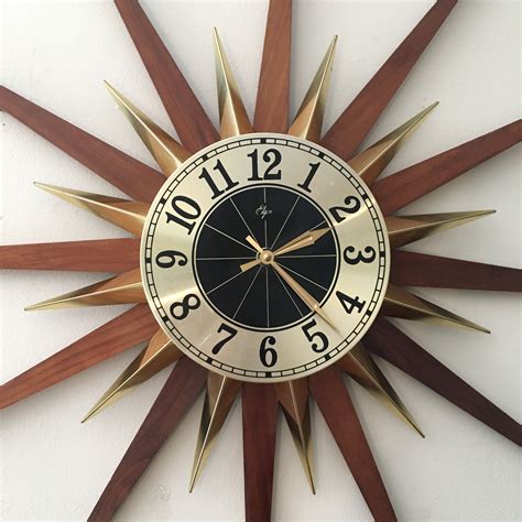 Large Modern Starburst Wall Clock At Brooke Rentoul Blog