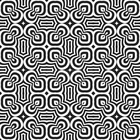 Monochrome Abstract Vector Seamless Pattern Stock Vector Illustration Of Background Shape