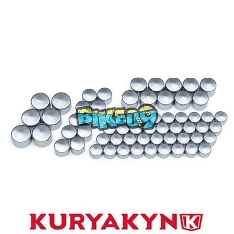 쿠리야킨 할리 데이비슨 밀워키 에이트용 Kool Kaps 엔진 볼트캡 키트 크롬 오토바이 튜닝 부품 2464 바이크09