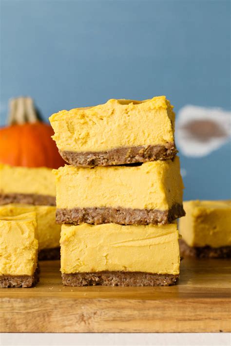 Pumpkin Pie Cheesecake Bars With Granola Crust Recipe Flora And Vino