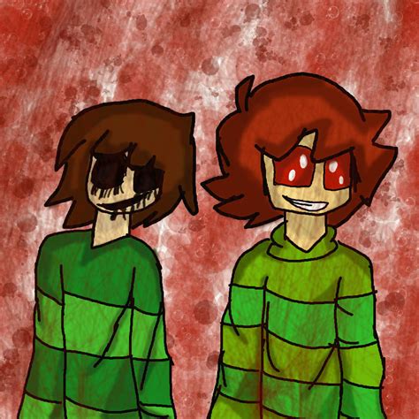 Altertale Chara Right And Undertale Chara Left By Creepypastavocal On Deviantart