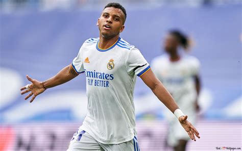 Real Madrids Rodrygo Celebrates Goal 2k Wallpaper Download