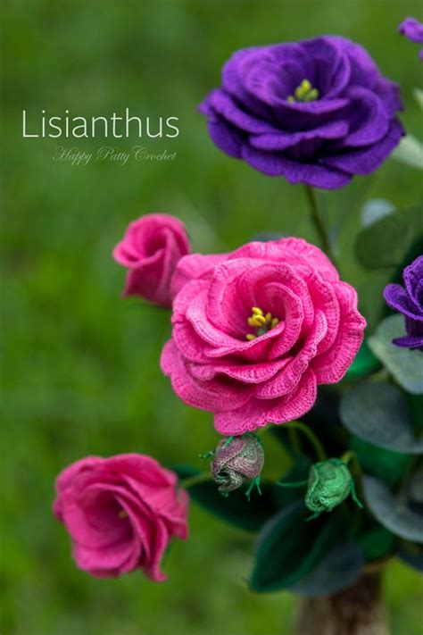 Crochet Lisianthus Flower Pattern By Happy Patty Crochet Crochet