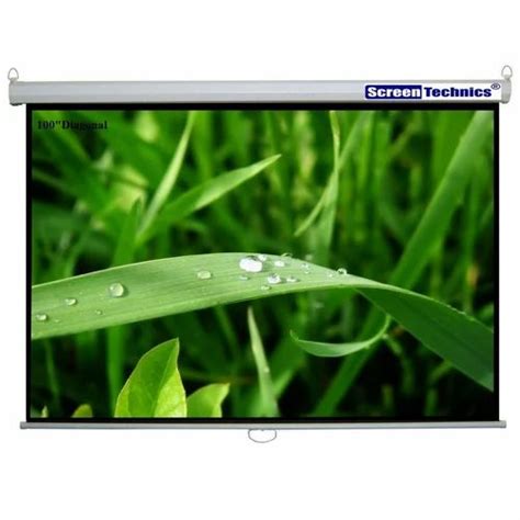 White Fabric Motorized Projector Screen For College At ₹ 12390piece