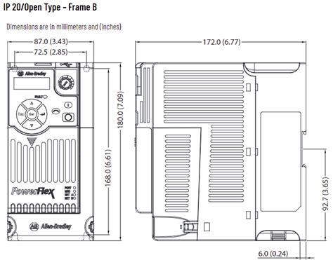 What Are The Dimensions Of A Powerflex 520 Series Drive