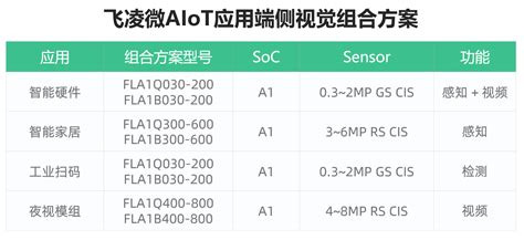 飞凌微推出aiot应用系列高性能端侧视觉ai Soc芯片a1及组合方案