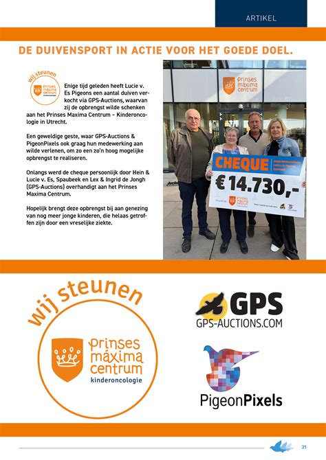 De Duivensport In Actie Voor Het Goede Doel Gps Auctions