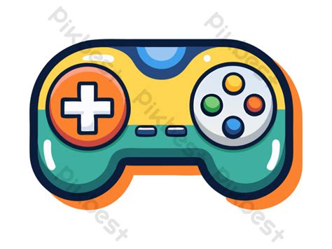 Game Controller Cartoon Stylish Vector Icon Illustration Technology