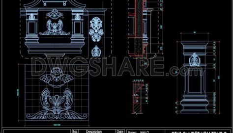 250 Detailed Autocad Drawings Of Vertical Facades In Classical