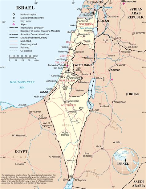 Geography Map Of Israel