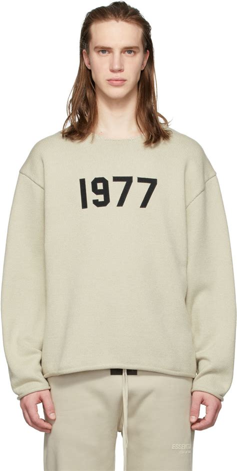 Essentials Beige Raw Edge 1977 Sweater Essentials