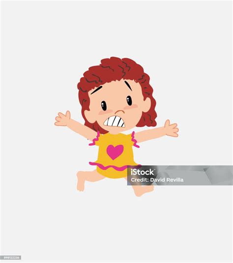Jeune Fille Blanche Dans Un Maillot De Bain En Cours Dexécution