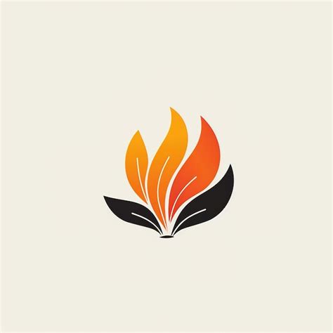 Premium Photo A Black And Orange Symbol Of A Flame With A Flame On It