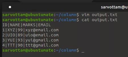 How To Use Column Command In Linux With Examples