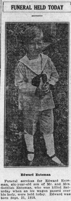 Chester Edward Entenmann 1918 1924 Mémorial Find A Grave