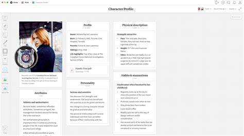 Character Profile Template