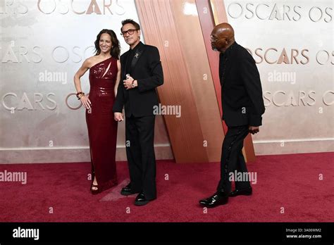 Susan Downey Left Robert Downey Jr And Samuel L Jackson Arrive At