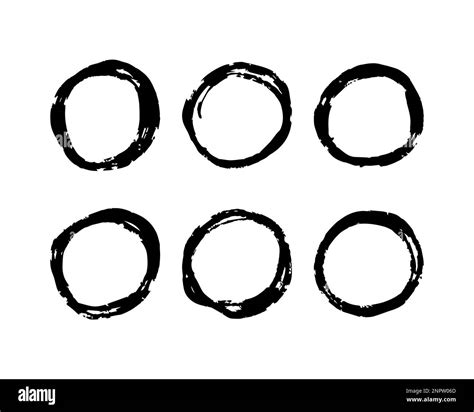 Hand Drawn Round Frames Set Stock Vector Image And Art Alamy