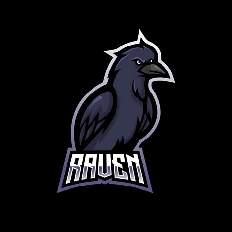 Raven Mascot Logo Design Vector With Modern Illustration Concept Style