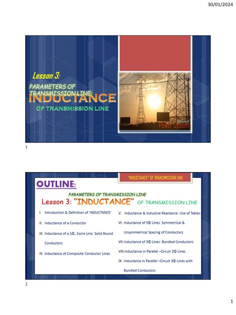 Line Parameters Series Inductance And Inductive Reactance Pdf