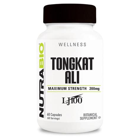 Nutrabio Tongkat Ali Lj100 200mg 60 Vegetable Capsules