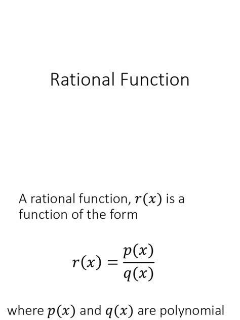 Rational Function Pdf Asymptote Teaching Methods And Materials
