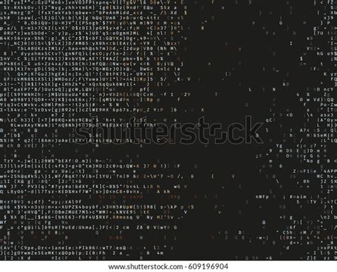 Corrupted Source Code Modern Vector Illustration Stock Vector Royalty