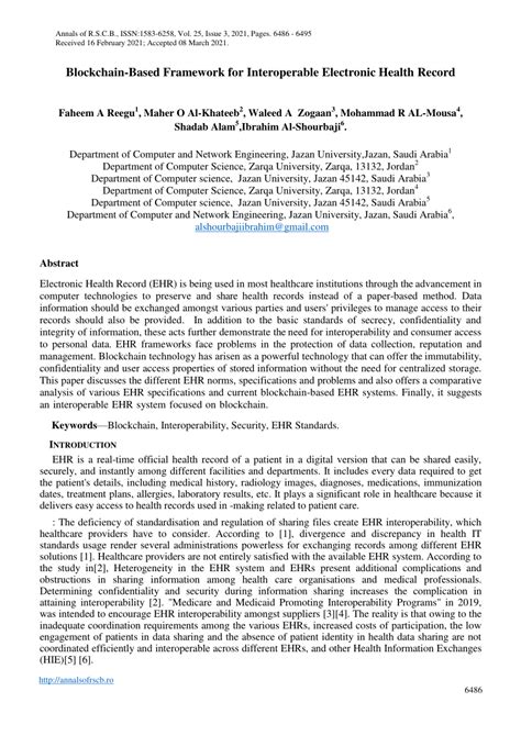 Pdf Blockchain Based Framework For Interoperable Electronic Health Record
