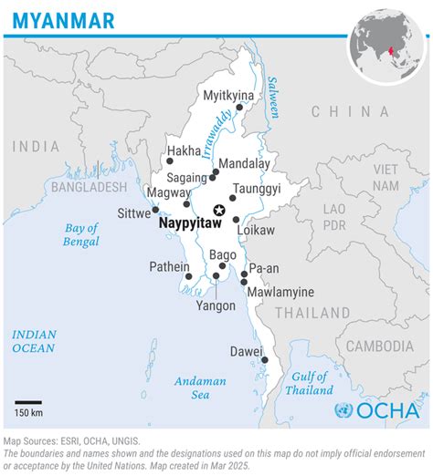 Myanmar Location Map 2013 Ocha