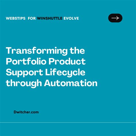 Transforming The Portfolio Product Support Lifecycle Through Automation