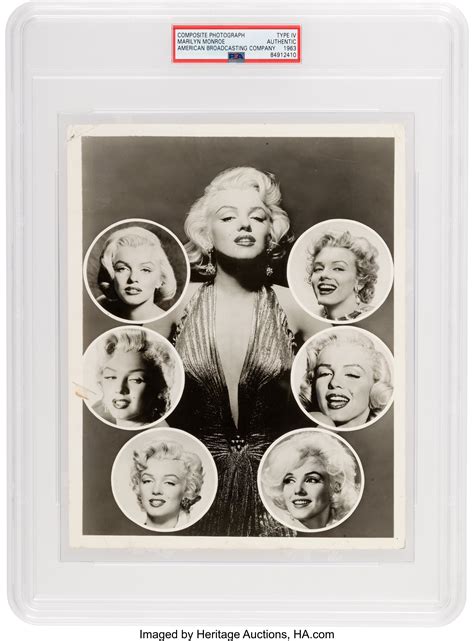Marilyn Monroe Composite Press Photograph Authenticated By Psa Dna