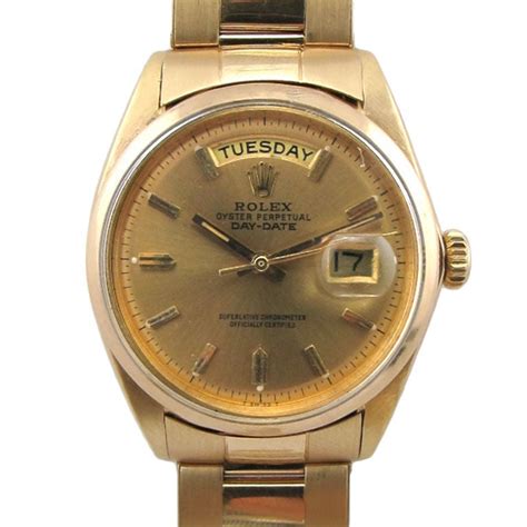 Rolex 18k Pink Gold Day Date Ref 1803 Circa 1966 At 1stdibs