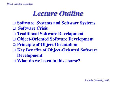 Ppt Overview Of Object Oriented Technology Basic Concepts Of Object